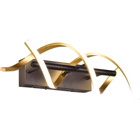 Applique da Interno a LED in Alluminio Ottone Opaco