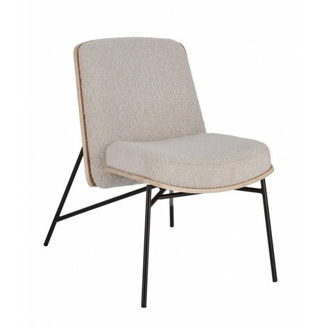 Poltrona Soggiorno 59x71x80 cm Emerson in MDF Avorio