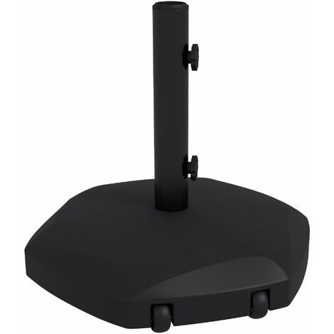 Base per Ombrellone 25kg per Pali da 38-48mm Ø54x46,5 cm in Cemento e ...