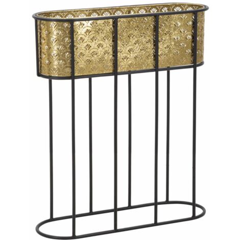 Porta Vasi Oval 60x20x70 cm in Ferro