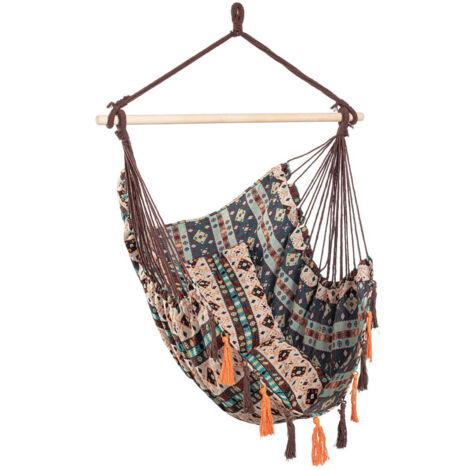 Amaca Sedia Sospesa da Giardino 120x146 cm in Poli-Cotone Santander ...