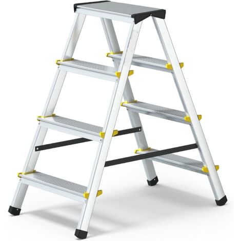 Scaletto Sgabello Richiudibile 4 Gradini Bifacciale 4x4 Doppia Salita ...
