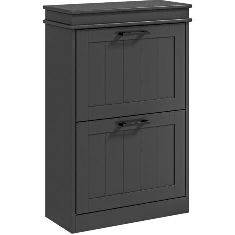 Scarpiera Salvaspazio Design Moderno 2 Cassetti Ribaltabili 54x24x82,5 ...