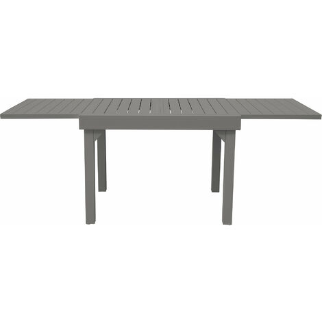 Tavolo Allungabile da Giardino 104/208x75x75 cm in Alluminio Tortora