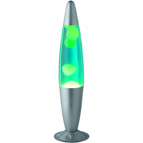 Lampada Lava Lamp da Interno H 41 in Metallo Argento