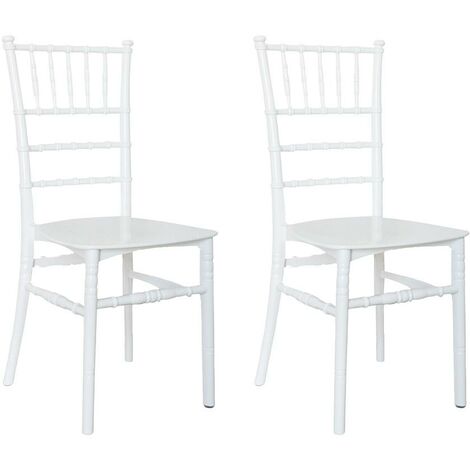 Set 2 Sedie 39x40x91 cm di Chiavari Design Classico Bianche