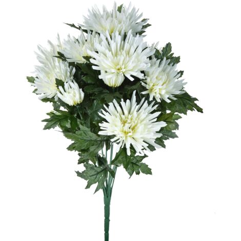 Set 2 Crisantemo Fuji Spider con 12 Fiori H 52 cm