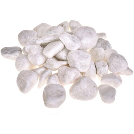 Set Sassolini Artificiali Decorativi Bianchi 10 kg Misure 2 3 cm