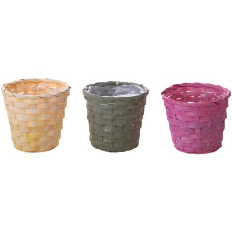 Set 9 Cesti in Vimini H 11,5 cm