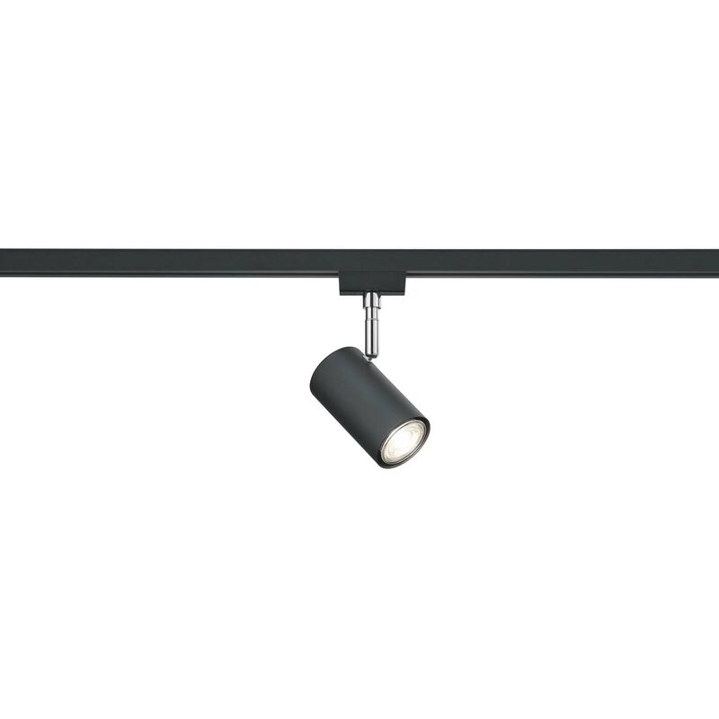 Spot orientable Duoline Marley en métal noir L. 12 cm