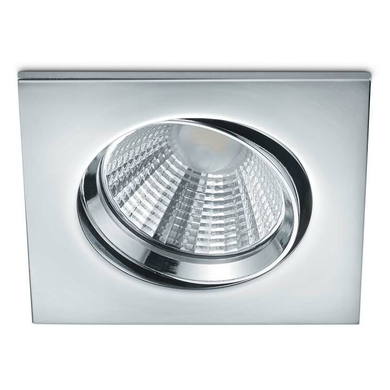 Pamir Projecteur Encastrable LED Carré Orientable Chromé Dimmable IP23 ...