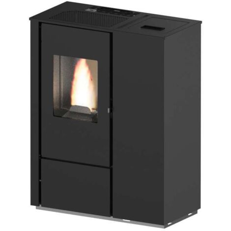 Punto Fuoco Stufa a Pellet Slim Carmen - Nero - 8 kW - 624x302x795 mm