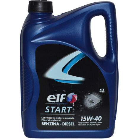 Elf Lubrificante Minerale 15W40 4L - Olio Motore per Benzina e Diesel