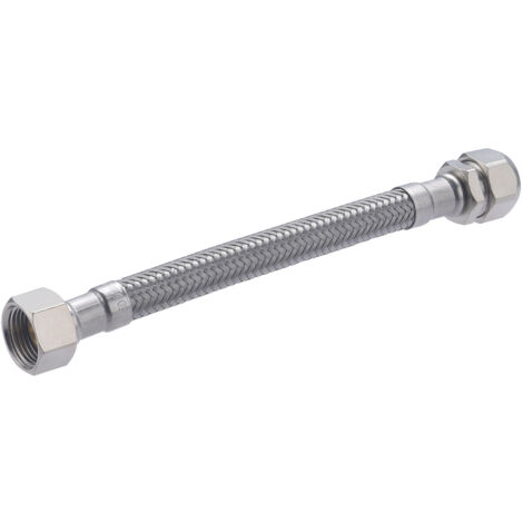 Flessibile in acciaio inox bicono ø10 - femmina 15x21, lunghezza: 15 cm ...