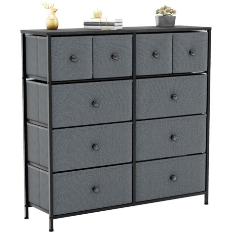 Chorley 10 Drawer Fabric Chest of Drawers Metal Frame Bedroom Living ...
