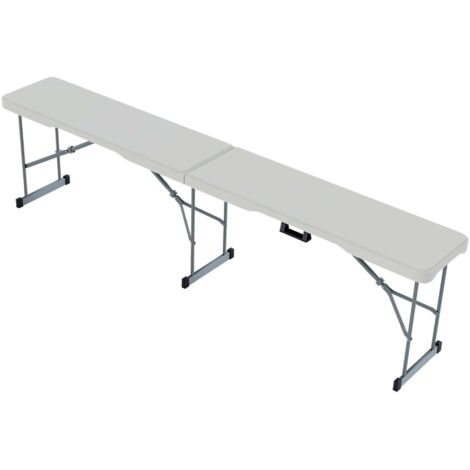 Portable Folding Bench 6ft for Indoor and Outdoor, White