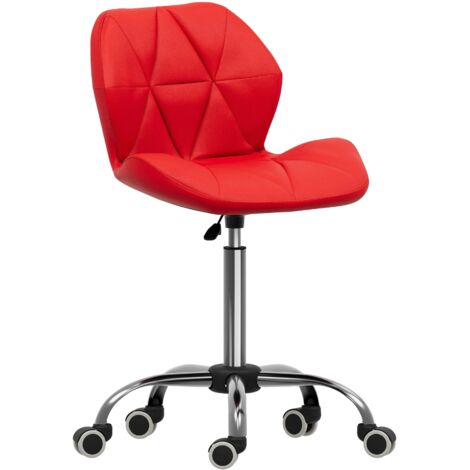 Geo Office Chair Faux Leather Adjustable Computer Desk Chair Padded ...