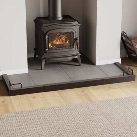 Fire Fender Fireplace Guard Fireside Accessory, Black