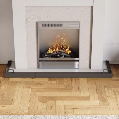 Fire Fender Fireplace Guard Fireside Accessory, Black