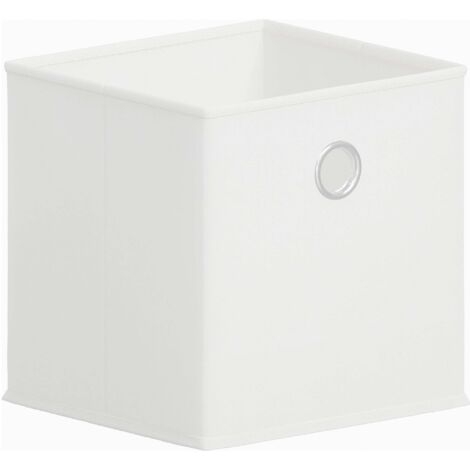 White Foldable Storage Box Basket Cube Storage Bookcase Fabric Basket ...