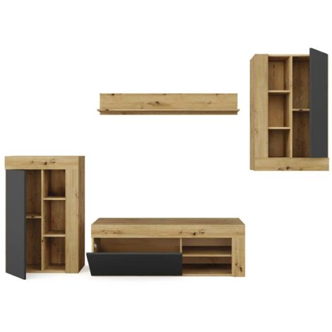 Dmora - Parete attrezzata Dnosed, Set da soggiorno moderno, Mobile ...