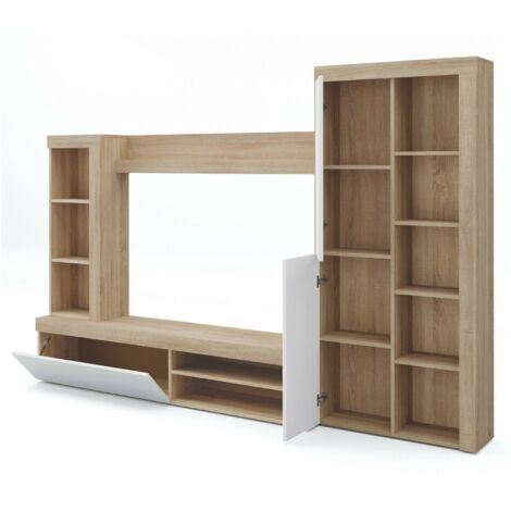 Dmora - Parete attrezzata Neera, Set da soggiorno moderno, Mobile ...