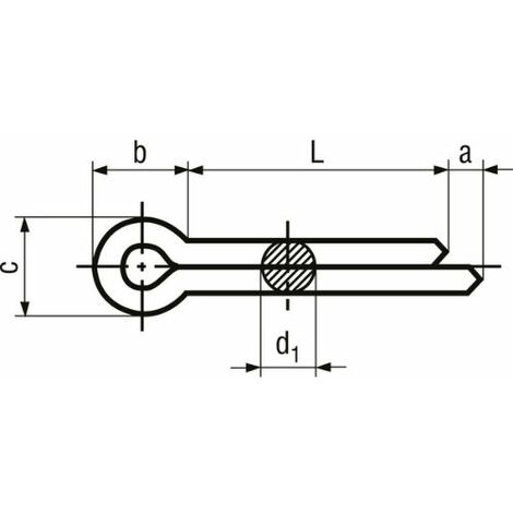 Goupille Fendue 1X36 Zingué DIN 94
