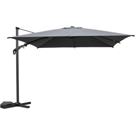Offset parasol ETRETAT rectangular grey 3x4m