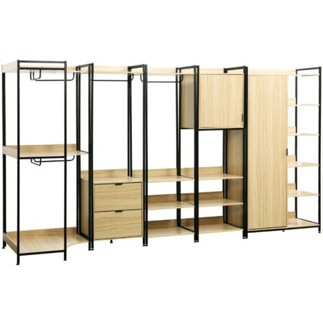 Modular dressing kit with 5 elements, Clever, Black, L 360 x D 48 x H ...