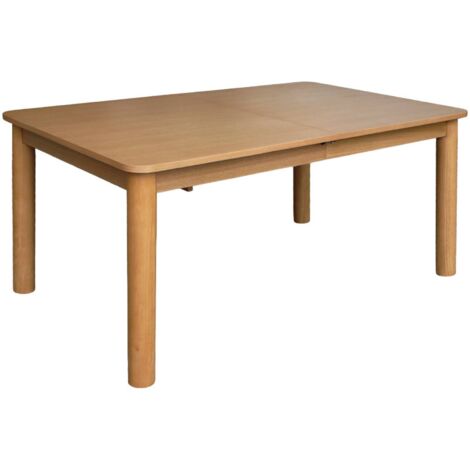 6-10 seater rectangular extendable dining table, rubberwood and oak ...