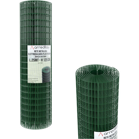 Rotolo Rete Metallica Per Recinzioni 25 M Zincata Plastificata ...
