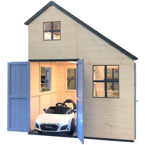 Wendi Toys Holz Spielhaus Wal 120x160x200 cm