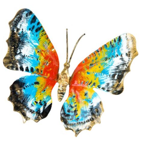 FARFALLA GRANDE DECORATIVA IN FERRO BATTUTO CM. 20