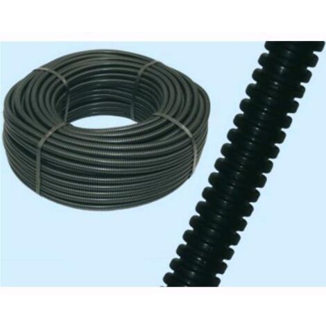 TUBO GUAINA CAVO CORRUGATO 20 NERO FLESSIBILE FLEX PVC IMPIANTO ELETTRICO 100MT