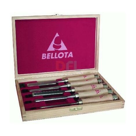 Kit 5 scalpelli per falegname bellota in cassetta