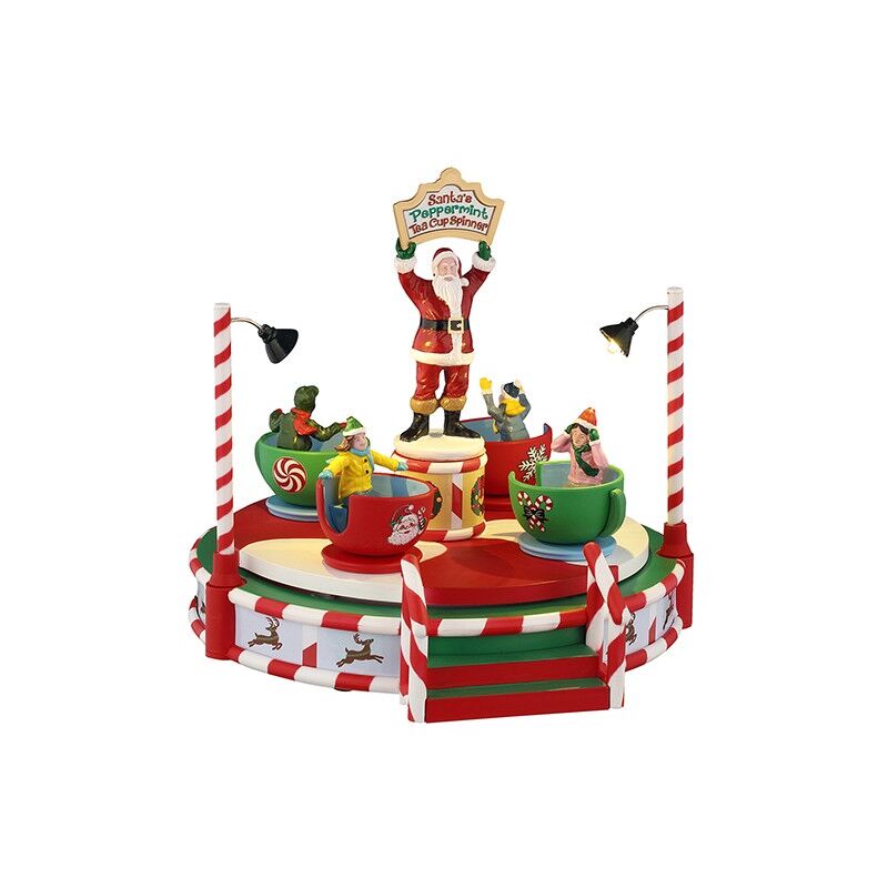 Santa's Peppermint Teacup Spinner B/O 4.5V Réf. 54446