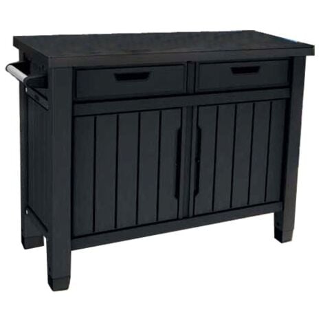 Table basse en résine Keter BBQ UNITY XL Graphite