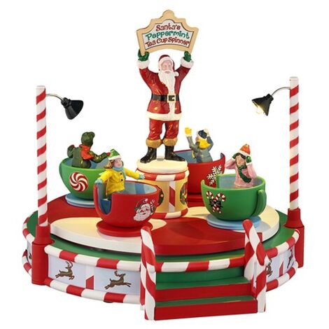Santa's Peppermint Teacup Spinner B/O 4.5V Réf. 54446