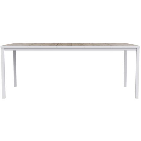 Table Keter PORTO 200 avec effet bois et structure blanche