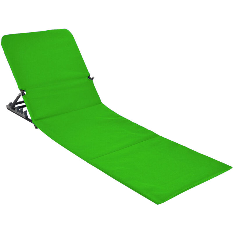 Strandmatte klappbar mit verstellbarer Rückenlehne - grün - Liegematte ...
