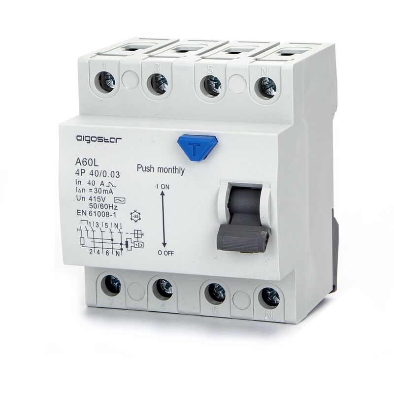 siemens interruttore differenziale puro 4 poli 40a | Siemens interruttore differenziale puro 4 ...