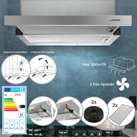 Telescopic cooker hoods
