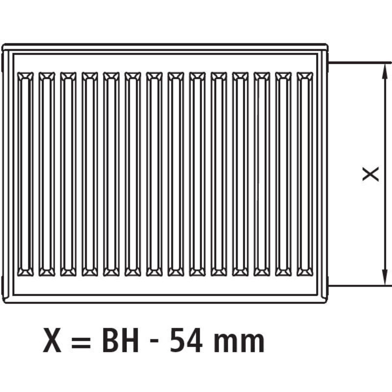Preisvergleich für Profil-K Flachheizkörper Typ 11 Weiß 500x61x1000mm ...
