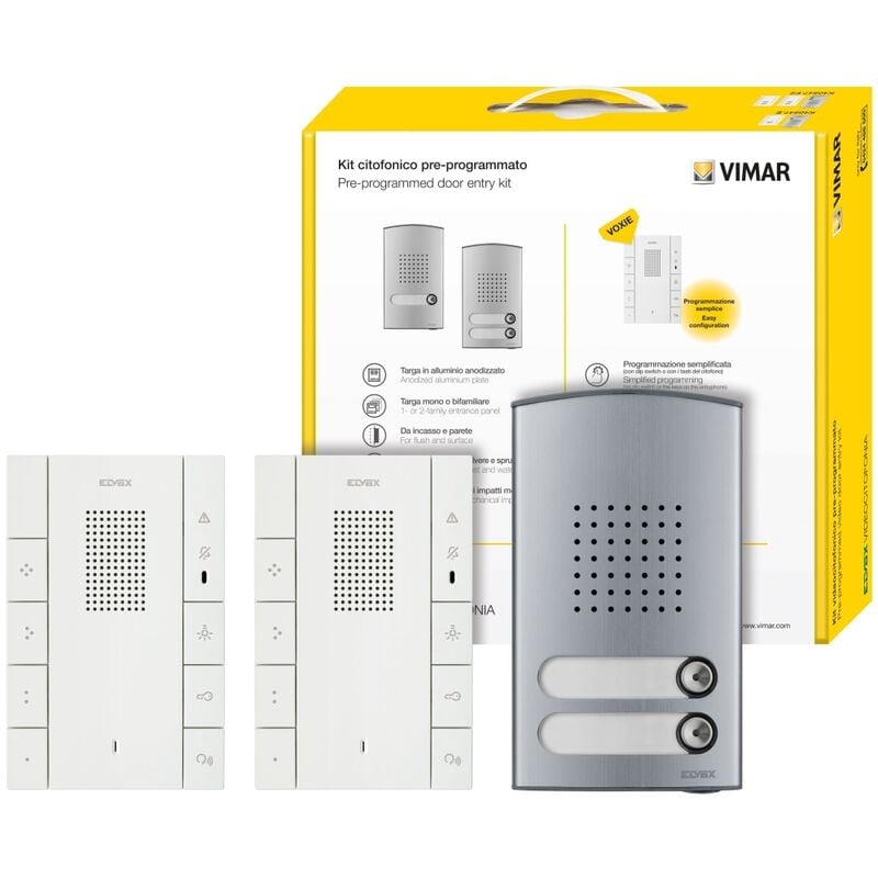 kit citofonico monofamiliare vimar elvox voxie tar | Kit citofonico ...