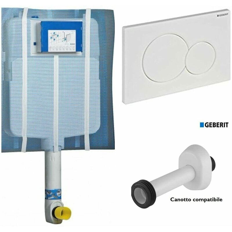 Geberit - Kit Completo Cassetta Incasso Sigma 8 + Placca Bianca ...