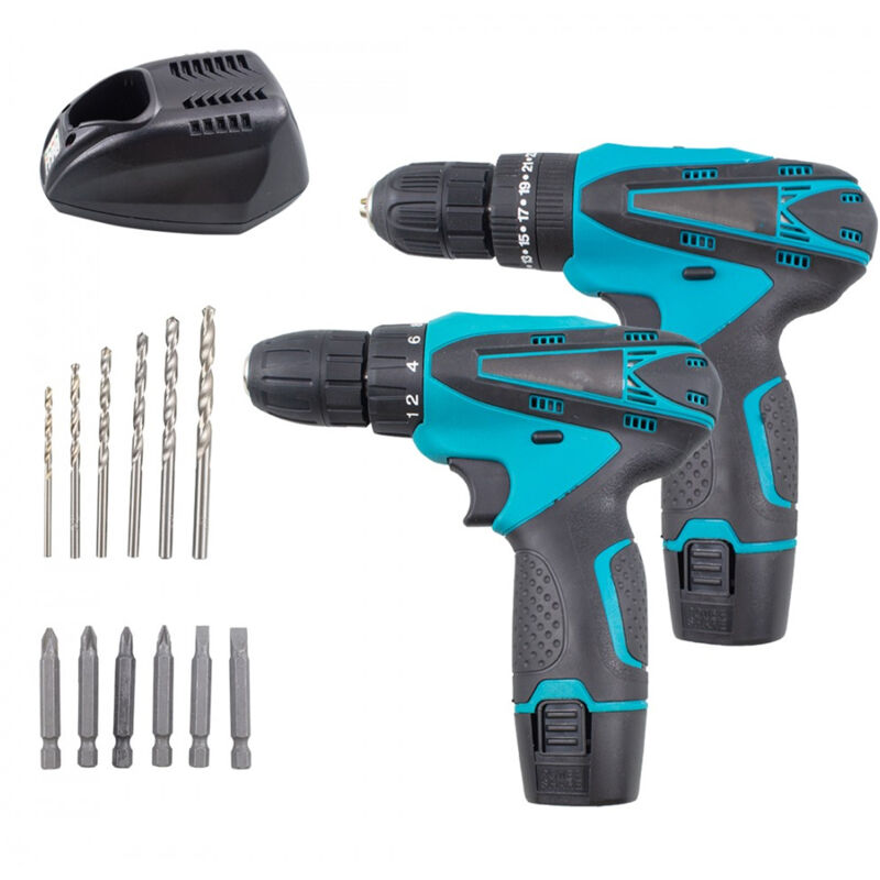 Kit trapano e avvitatore set di chiavi 18v trapani avvita platinum ...