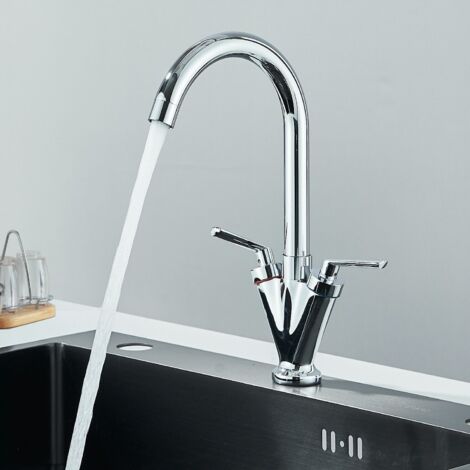 Dual lever kitchen taps