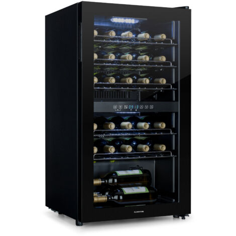Klarstein wine refrigerator, 1 zone beverage refrigerator with glass ...