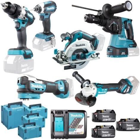 MAKITA Kit MK1003 (DHP482+ DTD152+ DHR171+ DGA452+ DJR183+ DBO180 ...