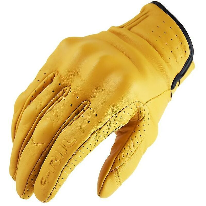 Kueatily - Guanti Moto Retrò In Vera Pelle Da Uomo Touch Screen Guanti ...